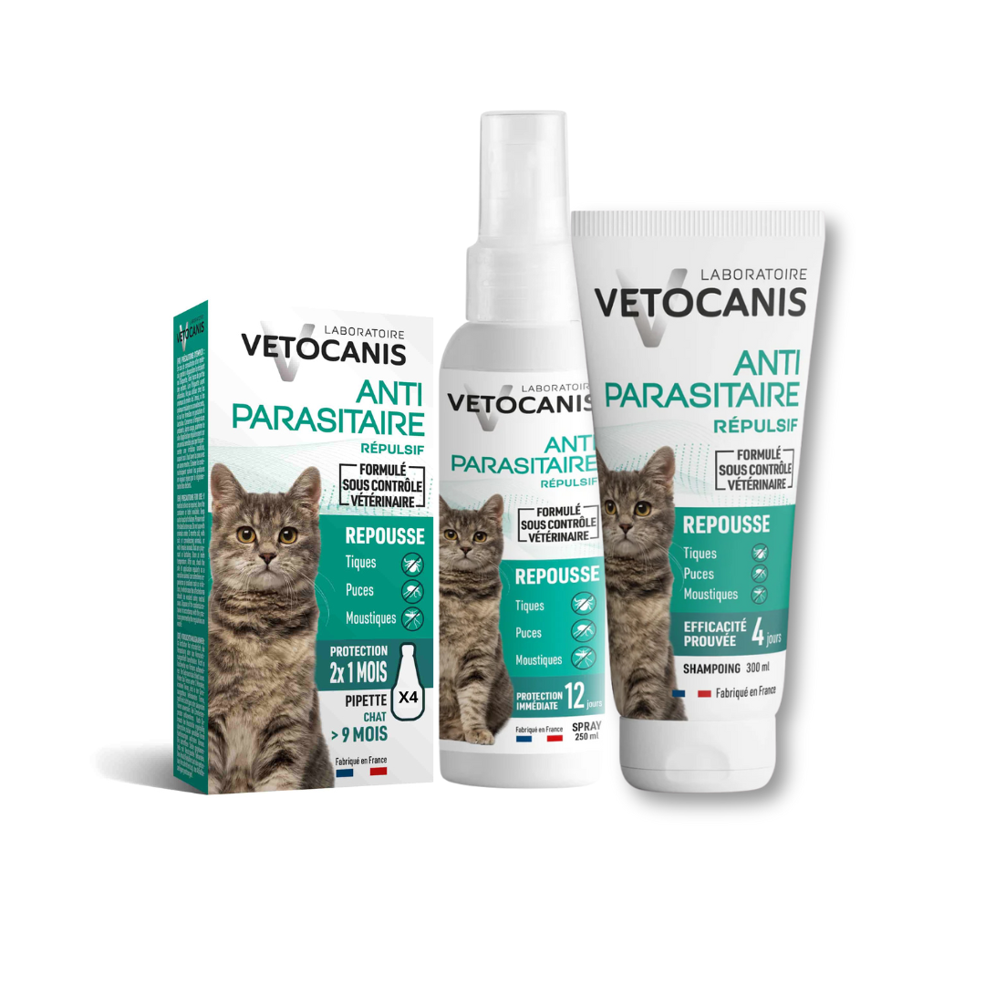Kit Antiparasitaires Externes Chat – Vetocanis